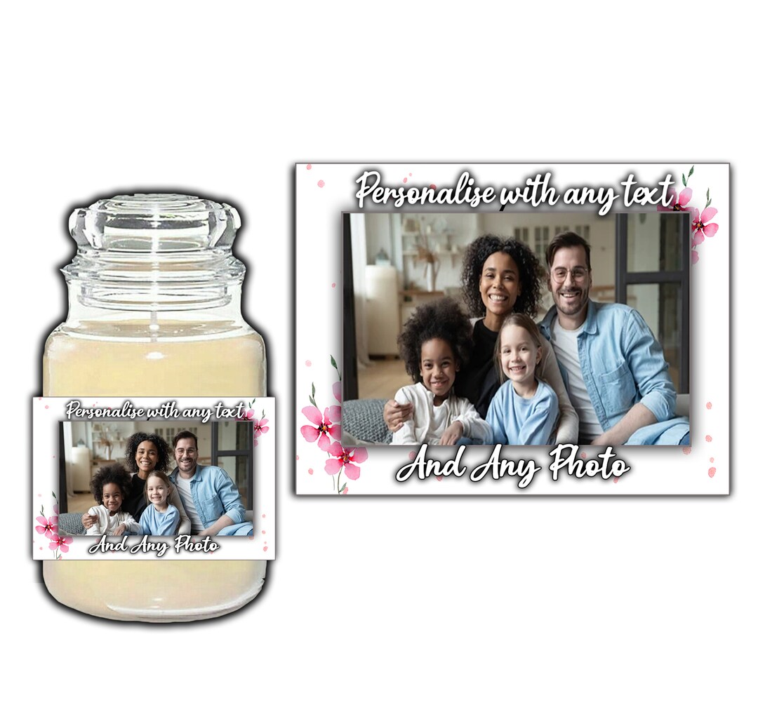 Personalised Label Sticker for Candles Birthday Engagement Wedding ...