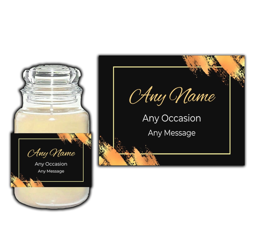Personalised Label Sticker for Candles Birthday Engagement Wedding ...