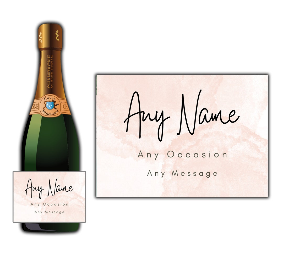 Personalised Prosecco Label Sticker for Prosecco Champagne Wine Bottles ...