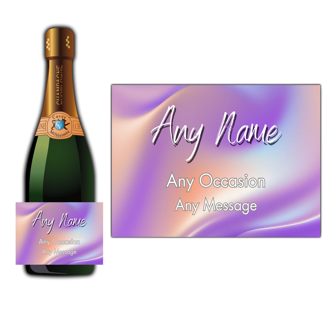 Personalised Prosecco Label Sticker for Prosecco Champagne Wine Bottles ...