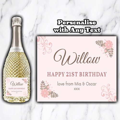 Personalised Prosecco Bottle Label Perfect - Etsy