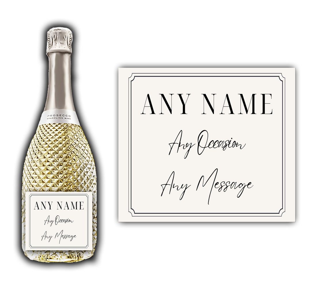 Personalised Prosecco Label Sticker for Prosecco Champagne Wine Bottles ...