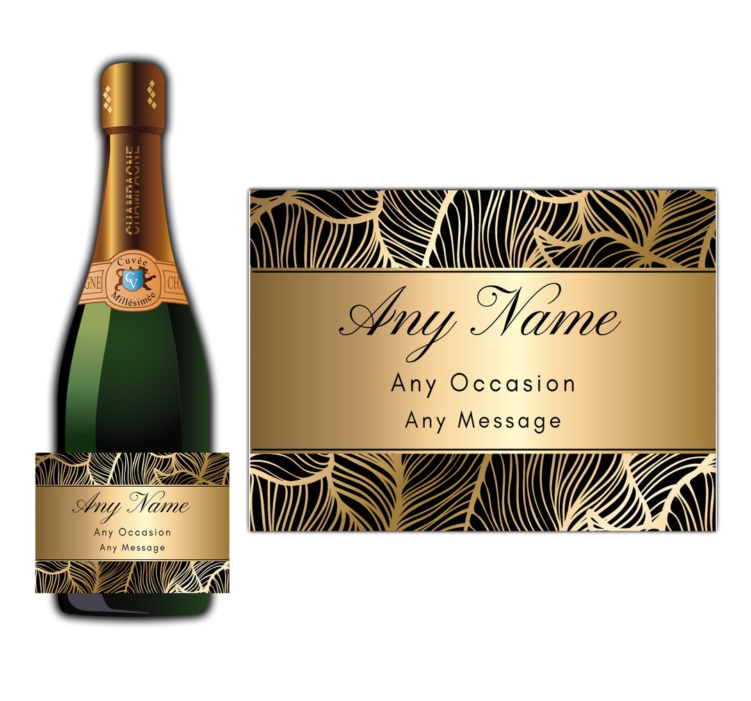 Personalised Prosecco Label Sticker for Prosecco Champagne Wine Bottles ...