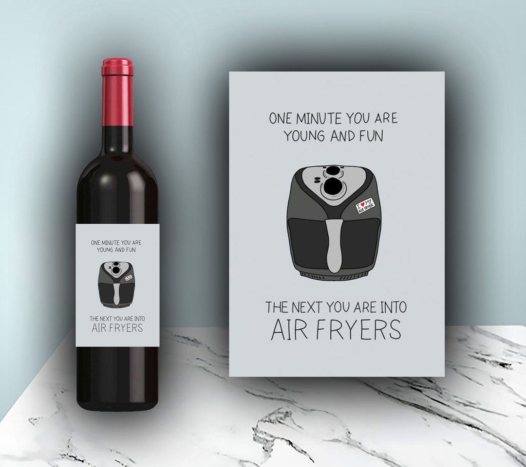 Personalised Wine Label Funny Label Air Fryer Sticker for Prosecco ...
