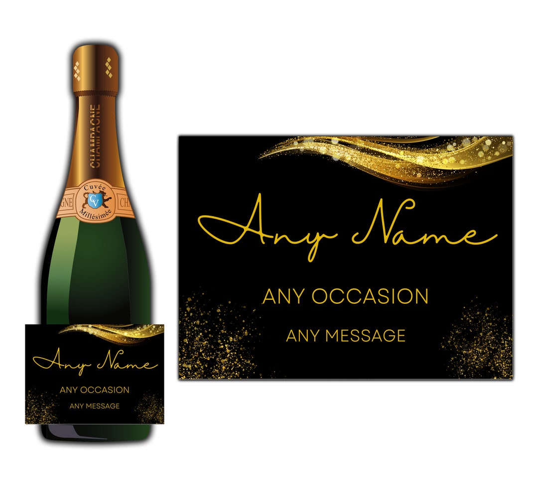 Personalised Prosecco Label Sticker for Prosecco Champagne Wine Bottles ...