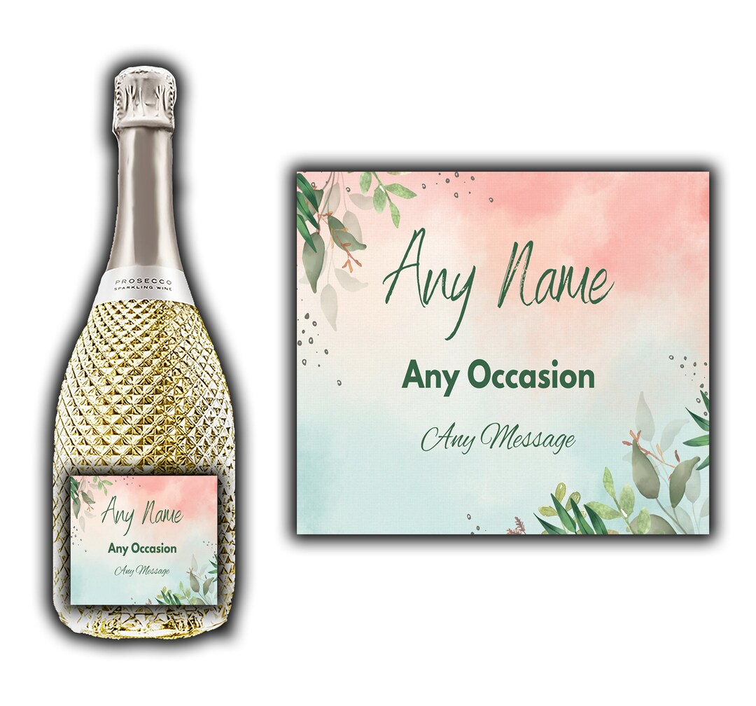 Personalised Prosecco Label Sticker for Prosecco Champagne Wine Bottles ...