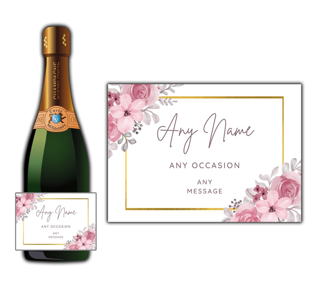 Personalised Prosecco Label Sticker for Prosecco Champagne Wine Bottles ...
