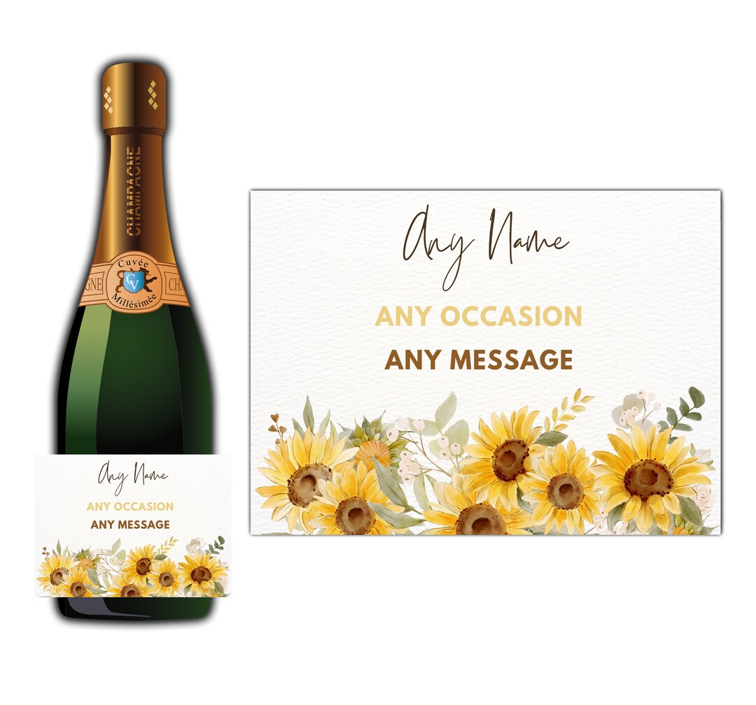 Personalised Prosecco Label Sticker for Prosecco Champagne Wine Bottles ...
