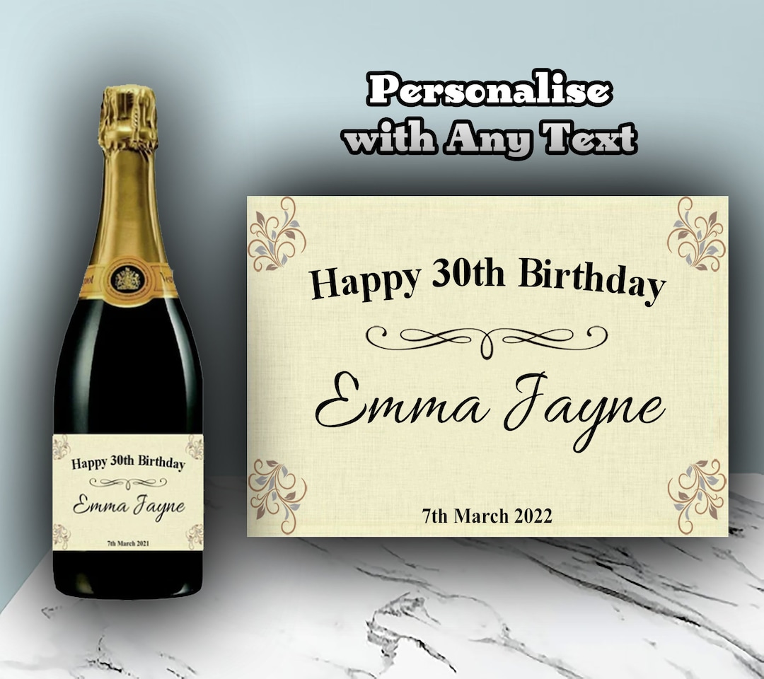 Personalised Prosecco Label Sticker for Prosecco Champagne Wine Bottles ...