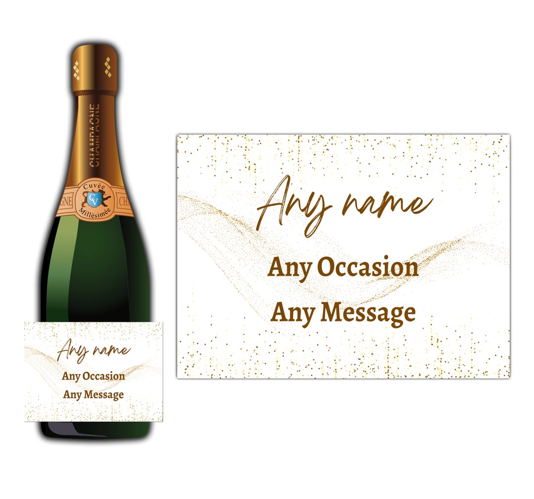 Personalised Prosecco Label Sticker for Prosecco Champagne Wine Bottles ...