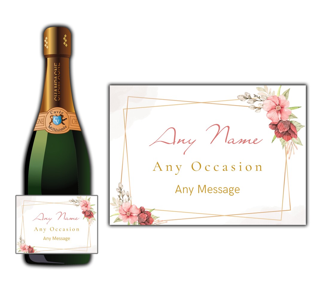 Personalised Prosecco Label Sticker for Prosecco Champagne Wine Bottles ...
