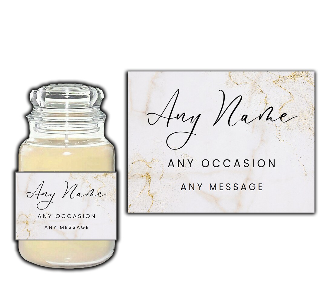 Personalised Label Sticker for Candles Birthday Engagement Wedding ...