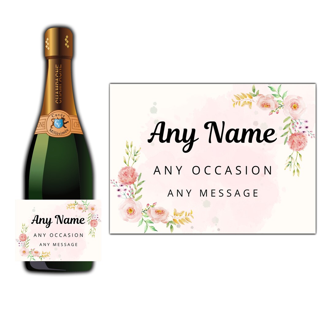Personalised Prosecco Label Sticker for Prosecco Champagne Wine Bottles ...