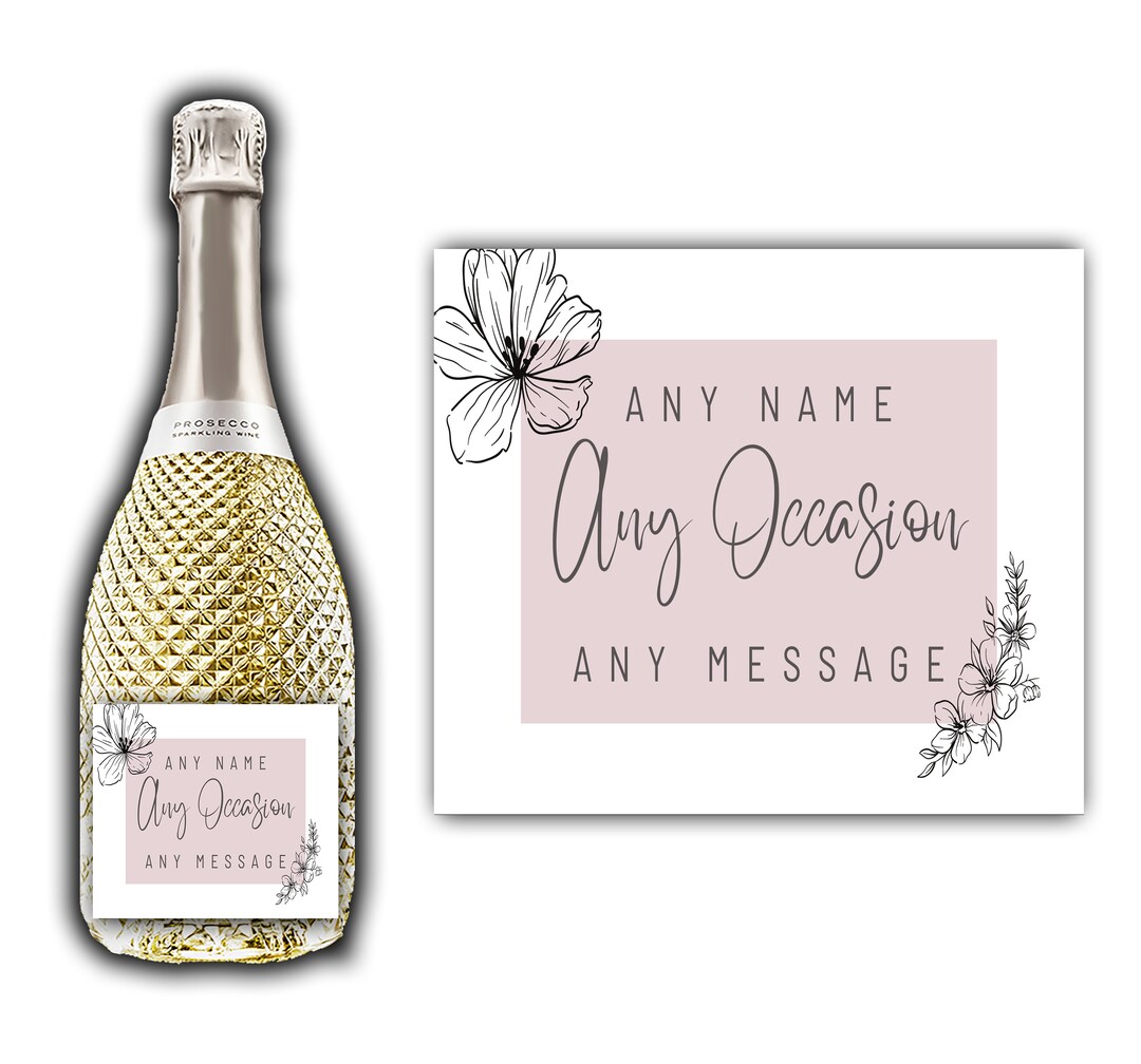 Personalised Prosecco Label Sticker for Prosecco Champagne Wine Bottles ...