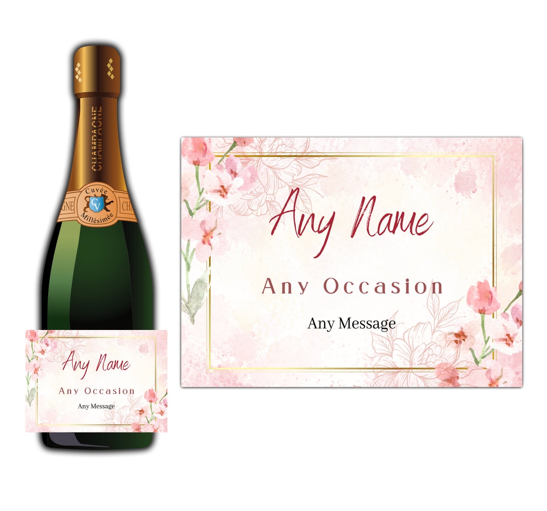 Personalised Prosecco Label Sticker for Prosecco Champagne Wine Bottles ...