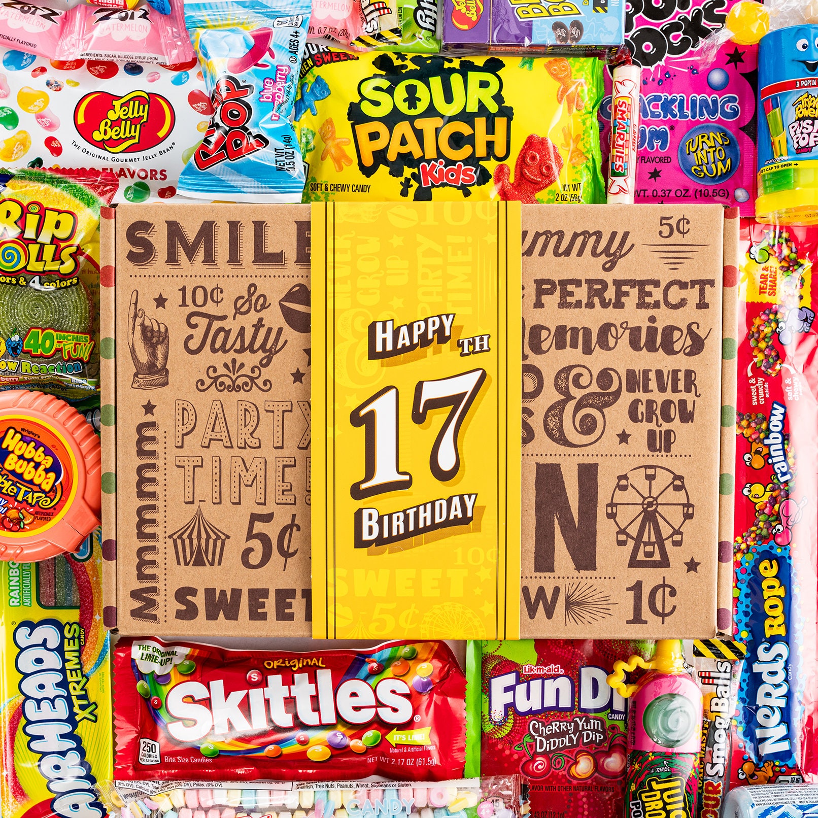 Vintage Candy Co. 17th Birthday Candy Gift Assortment Happy Bday Care ...