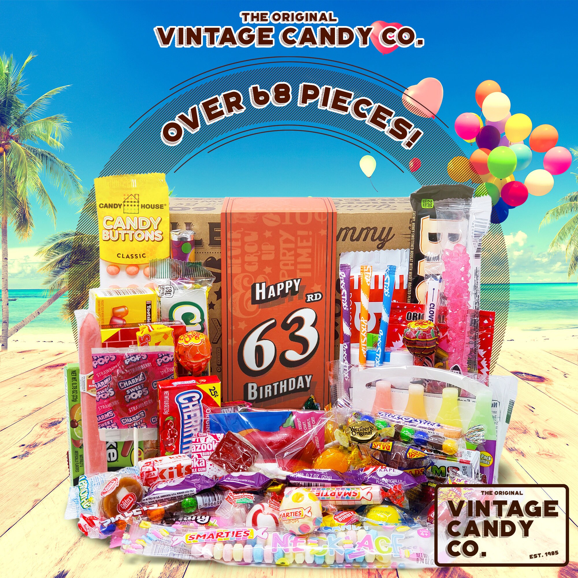 Vintage Candy Co. 63rd Birthday Candy Gift Assortment Happy - Etsy