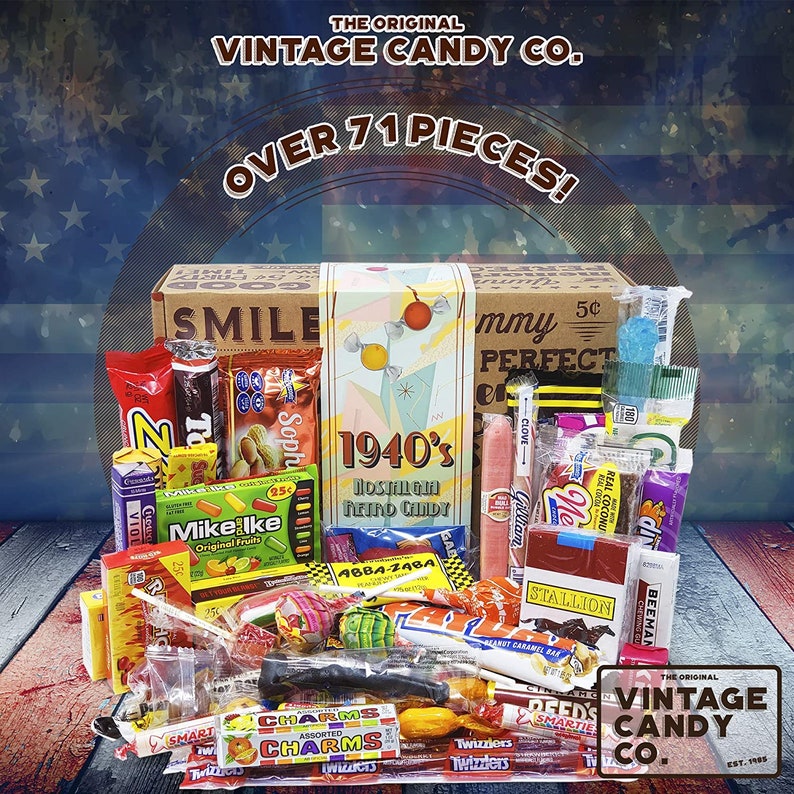 Vintage Candy Co 1940s Retro Decade Candy Gift Assortment - Etsy