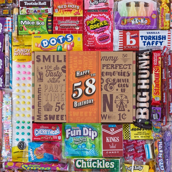 Vintage Candy Co. 58th Birthday Candy Gift Assortment Happy - Etsy