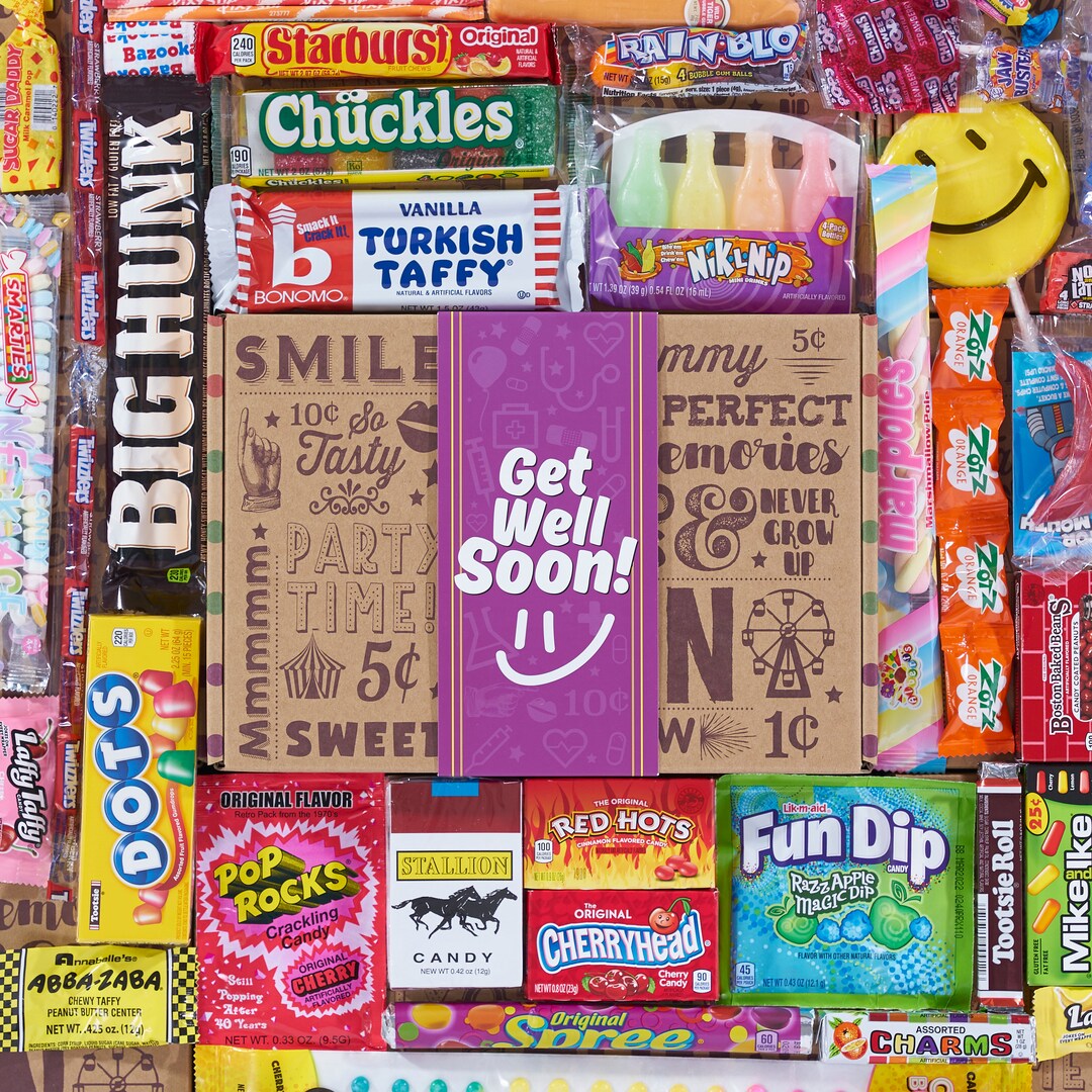 Vintage Candy Co. #1 Best Get Well Soon Gift Basket Assorted Mix - Fun ...