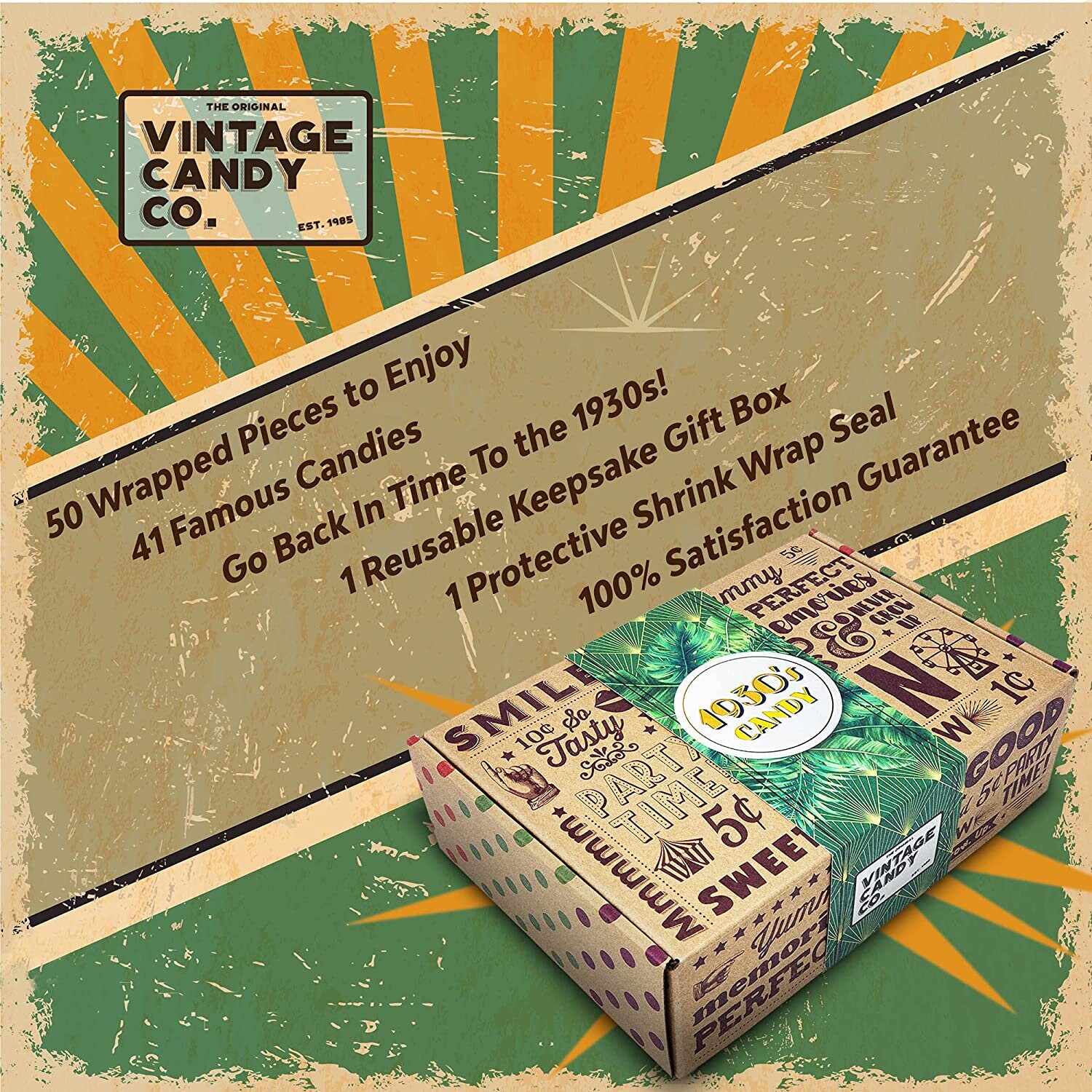 Vintage Candy Co. 1930s Retro Decade Candy Gift Assortment - Etsy