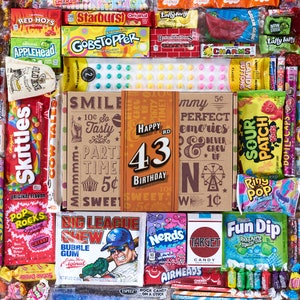 Vintage Candy Co. 43rd Birthday Candy Gift Assortment | Happy Bday Care ...