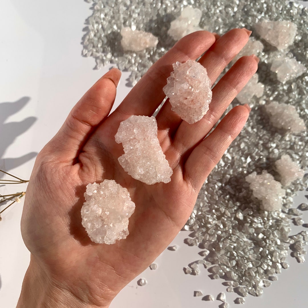 Light Pink Diamond Apophyllite Crust Raw Crystal Cluster Pink ...