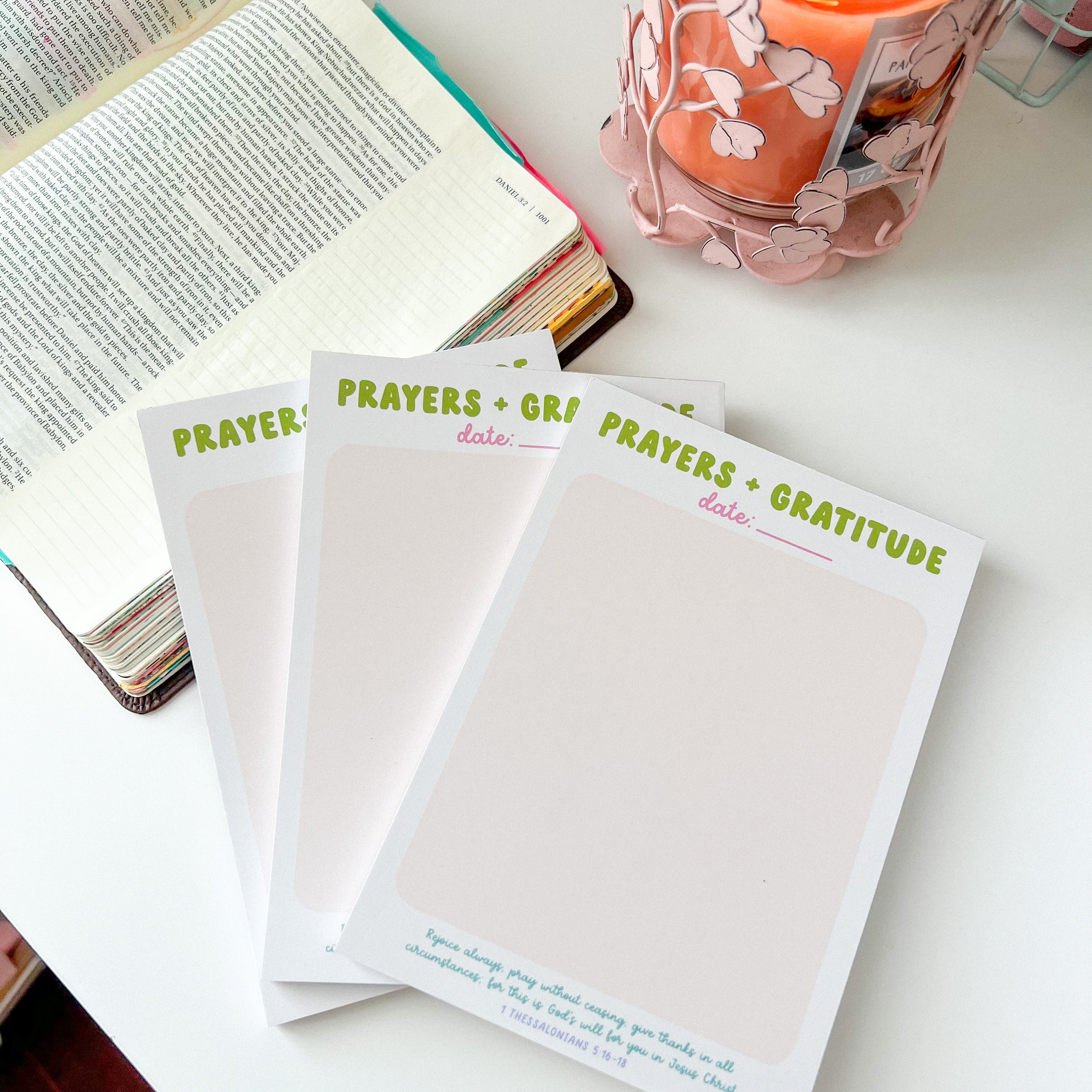 Prayers + Gratitude Notepad // Christian Stationary, Faith, Bible Study ...