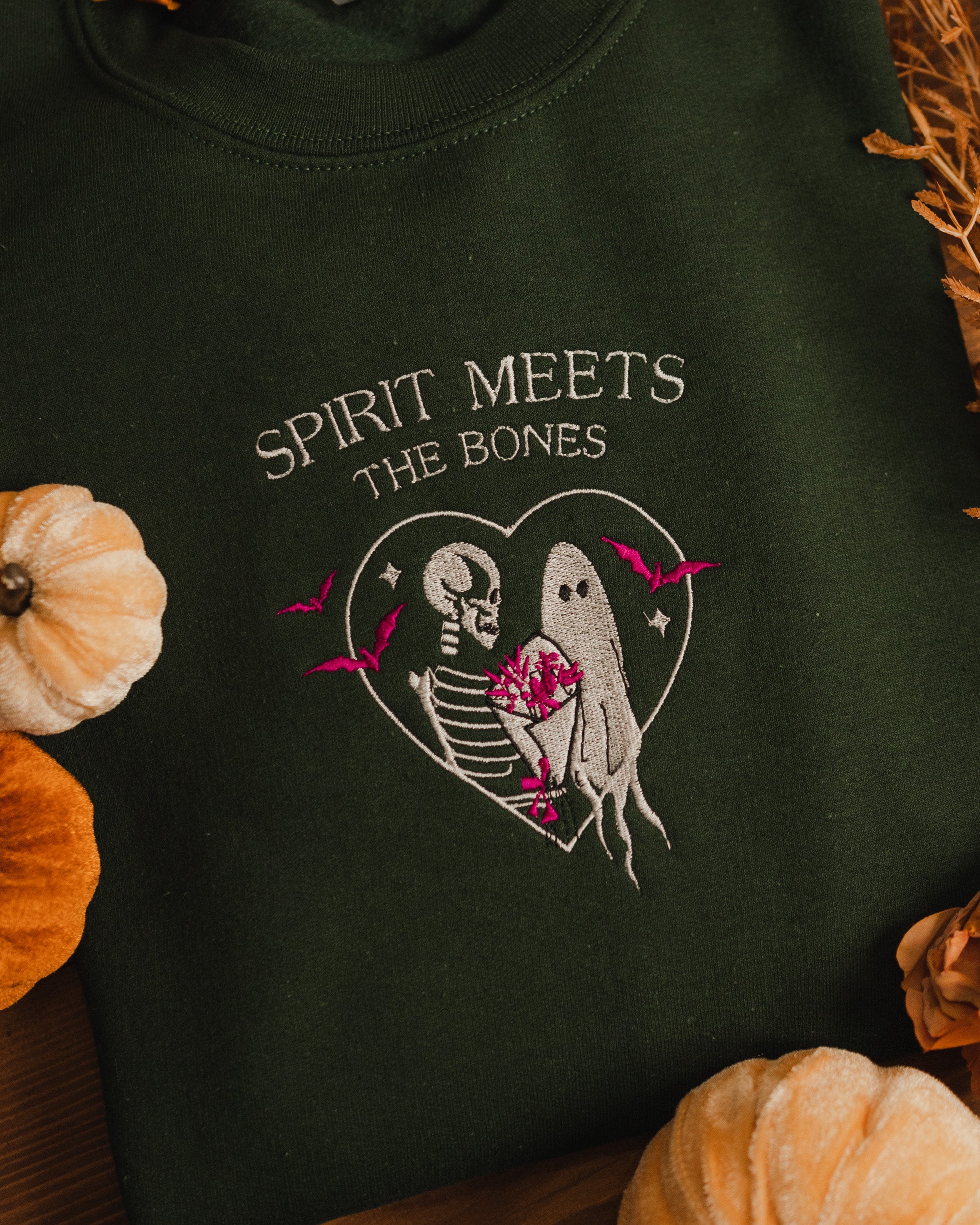 Ivy Spirit Meets the Bones Embroidered Sweatshirt Hoodie - Etsy