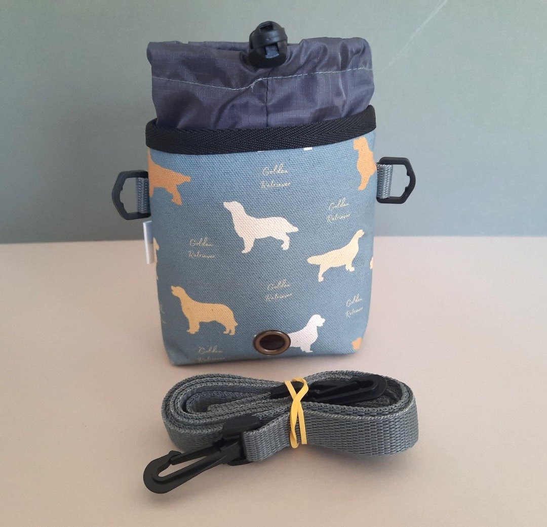 Dog Treat Bag With Poo Bag Dispenser, Flexible Crossbody Dog Treat Bag ...