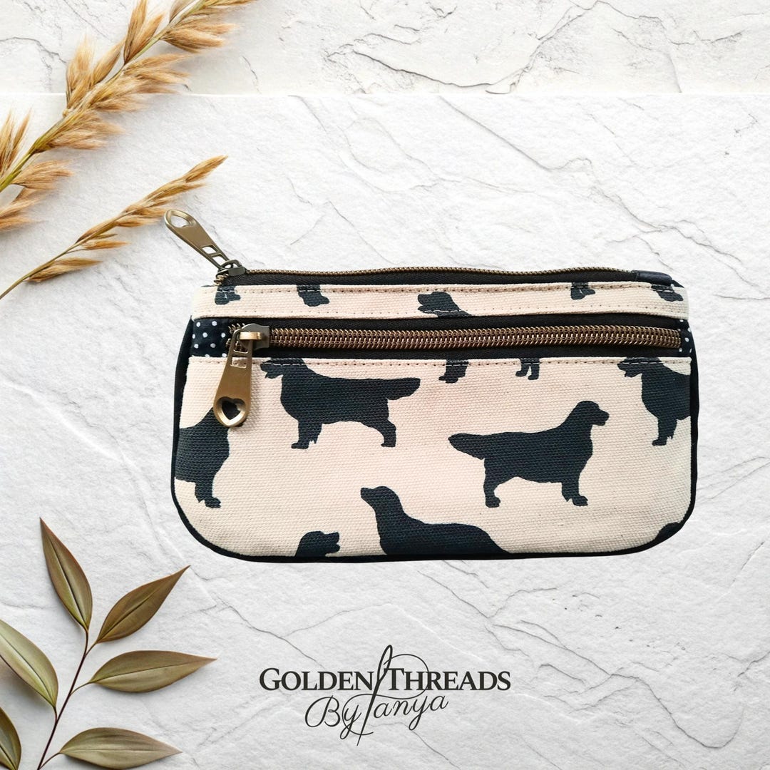 Handmade Golden Retriever Wallet, Dog Theme Zipper Purse - Etsy UK