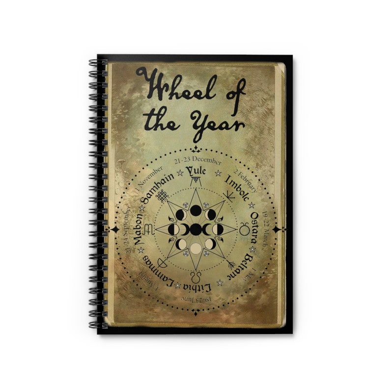 Wheel of Year Spiral Notebook - Journal - Ruled Line -pagan- Magic ...
