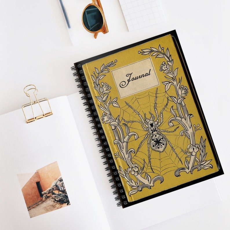 Spider Theme Journal Spiral Notebook-journal-ruled Line-magic-potions ...
