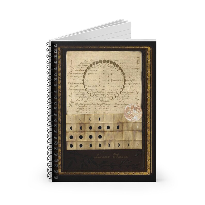 Lunar Phases Spiral Notebook-journal-ruled Line-magic-potions-full Moon ...