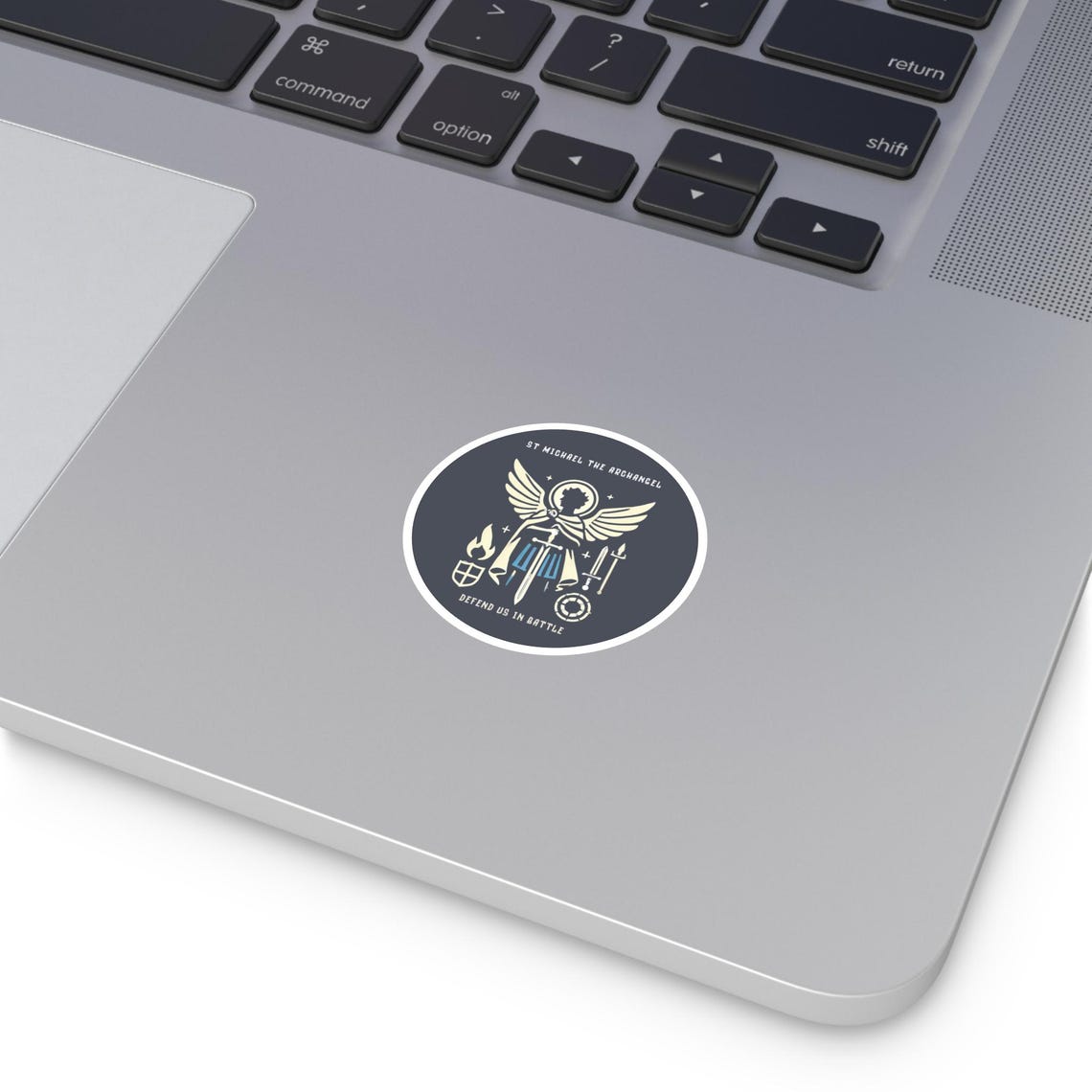 St. Michael the Archangel Sticker | Round Vinyl Decal for Indoor ...