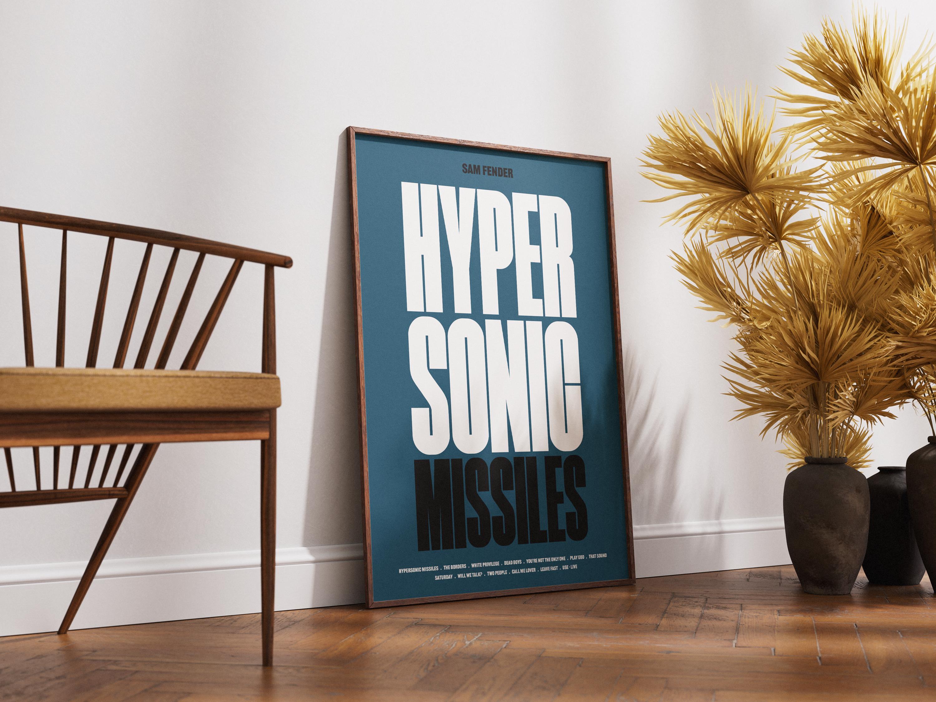 Sam Fender Hypersonic Missiles Typography Inspired Album Print | Sam ...
