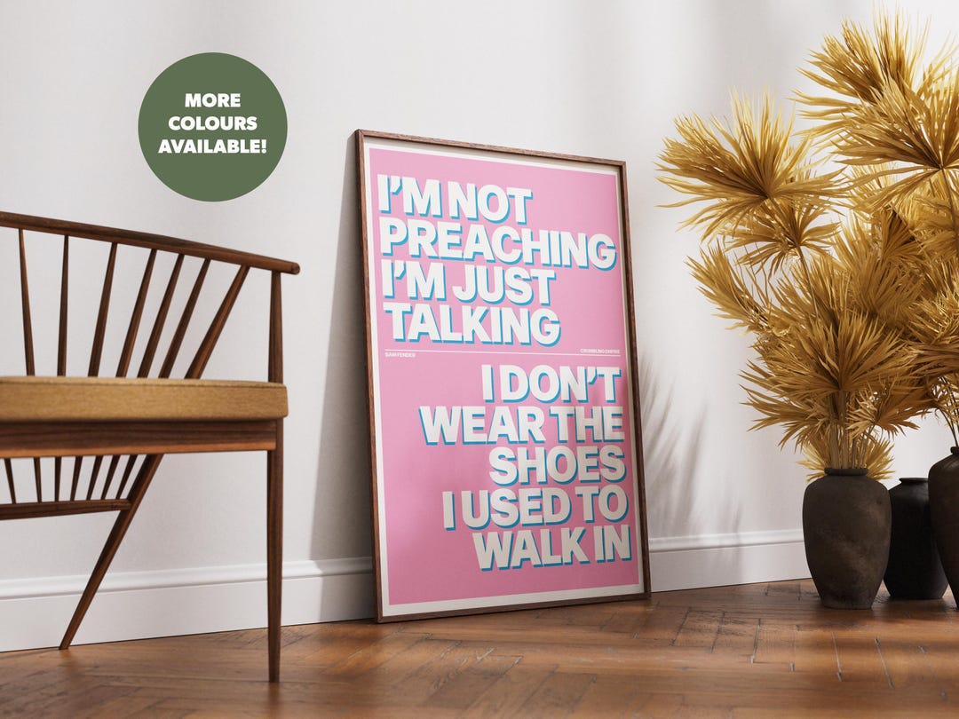 Crumbling Empire Inspired Typography Lyric Print | Inspired Lyric Print ...