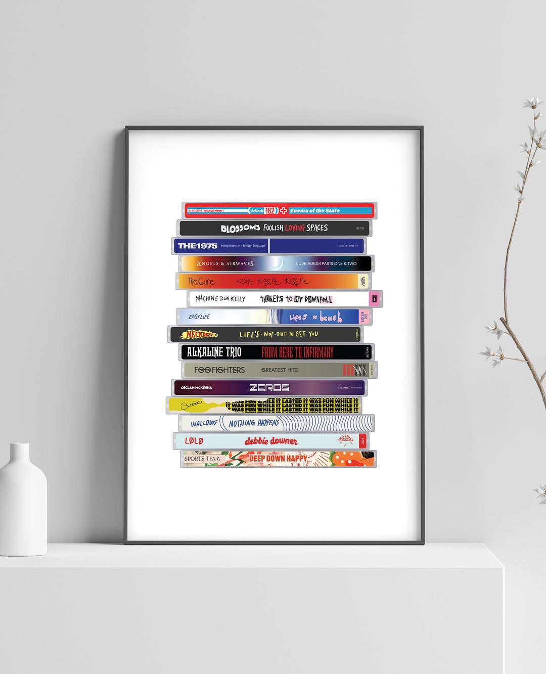 Bespoke Personalised CD Collection Print | Personalised Music Print ...