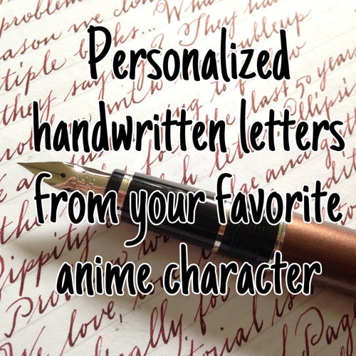 Handwritten Letters From Your Favorite Character - Etsy