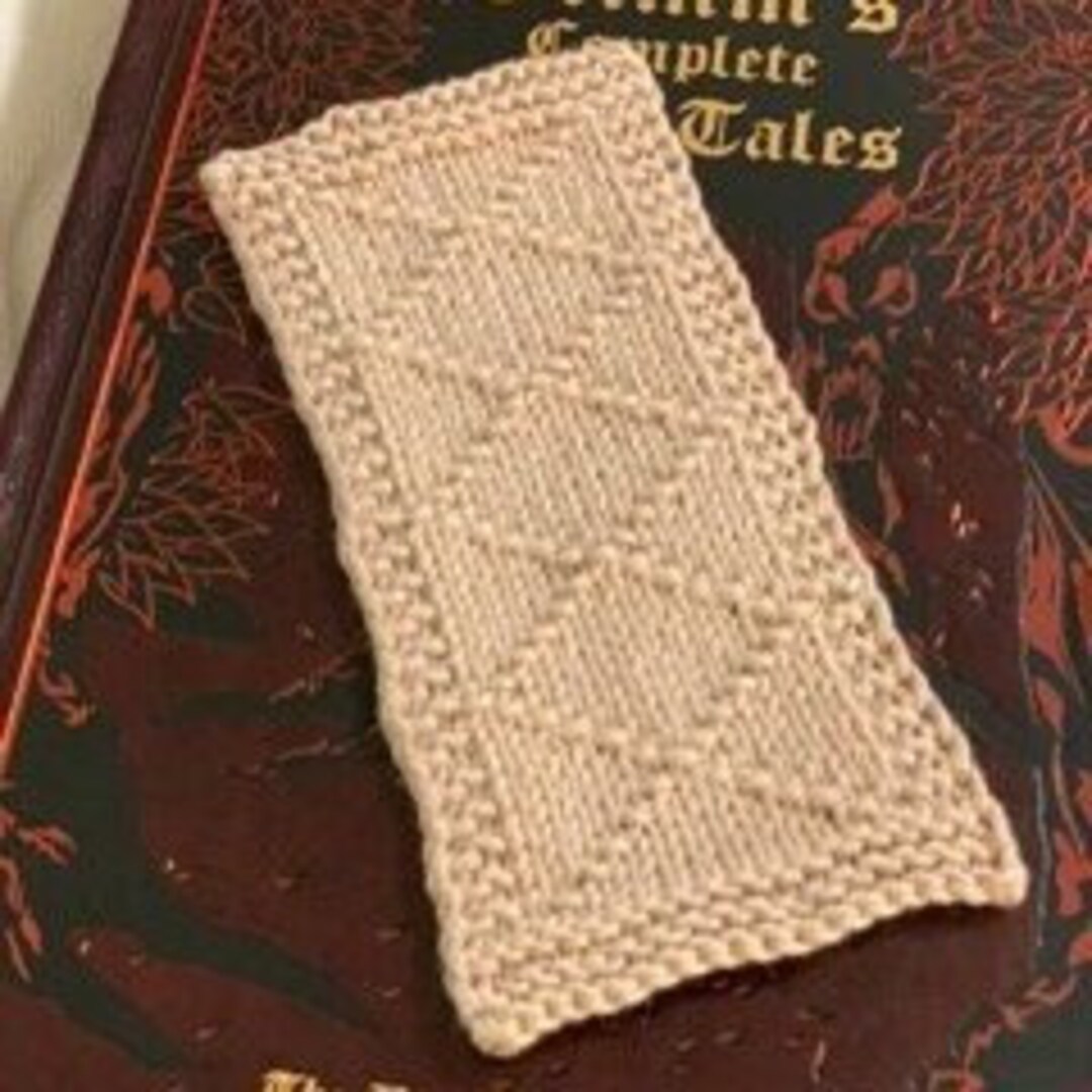 Diamonds and Purls Bookmark Knitting Pattern - Etsy