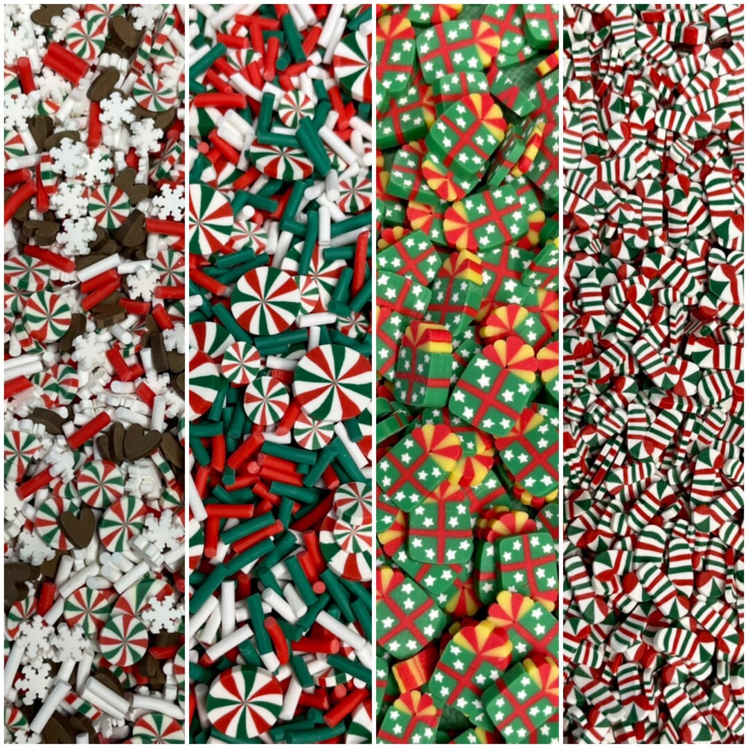 Christmas Fimo Santa Slice Polymer Clay Resin Nail Art Slime Mix - Etsy ...