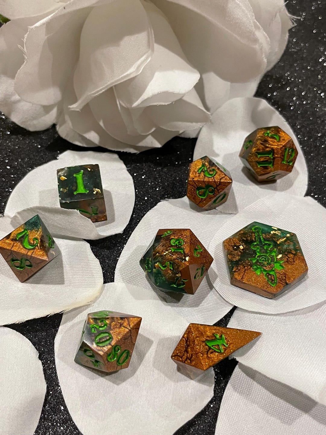 Rough and Tumble 8 Piece Polyhedral Dice - Etsy