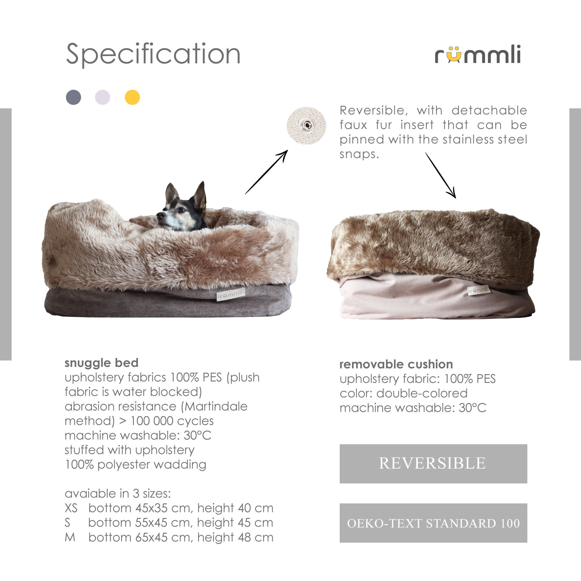 Dog Snuggle Bed Furry Sleep Nest Burrow Bed for Small and Medium Pets ...