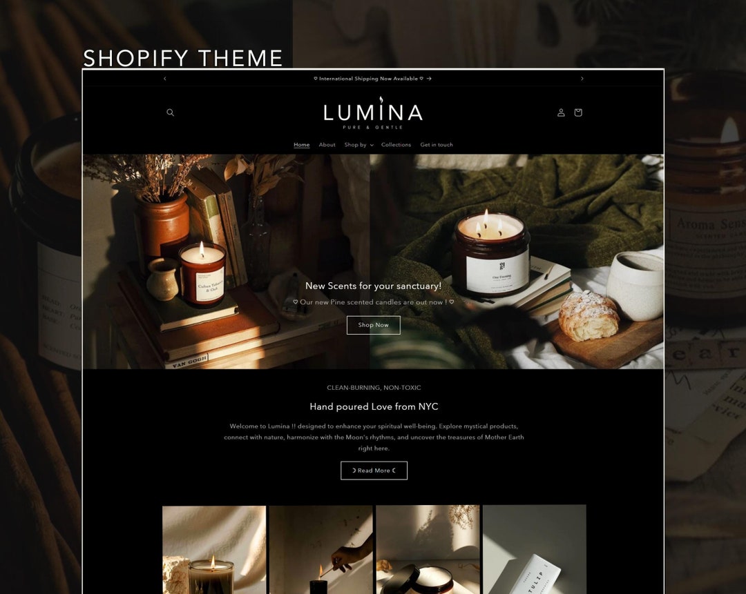 Dark Shopify Theme Template, Minimal Shopify Theme, Aesthetic Shopify ...