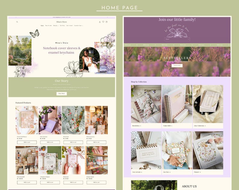 Stationery Shopify Theme, Shopify Theme Template, Shopify Template for ...