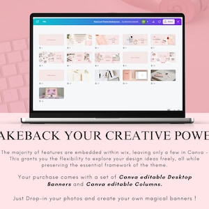 Pink Shopify Theme, Rose Gold Website Template Design, Feminine Shopify ...