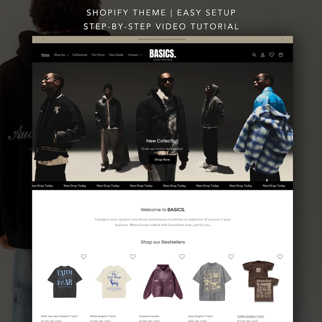 Luxury Clothing Shopify Theme | Dark Fashion Store Template ...