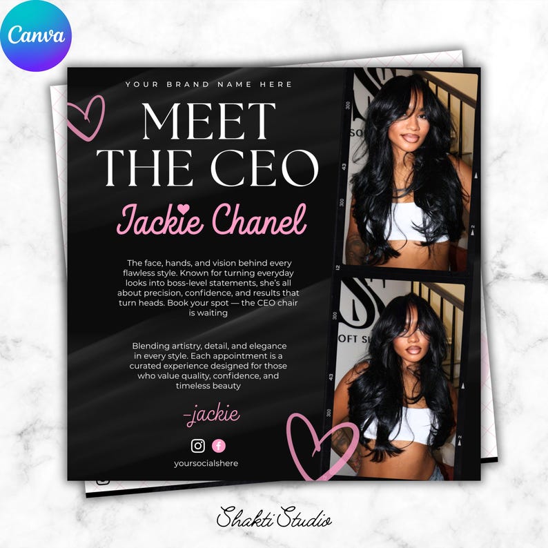 Meet the CEO Flyer Template | Editable Small Business Flyer (canva) - Etsy