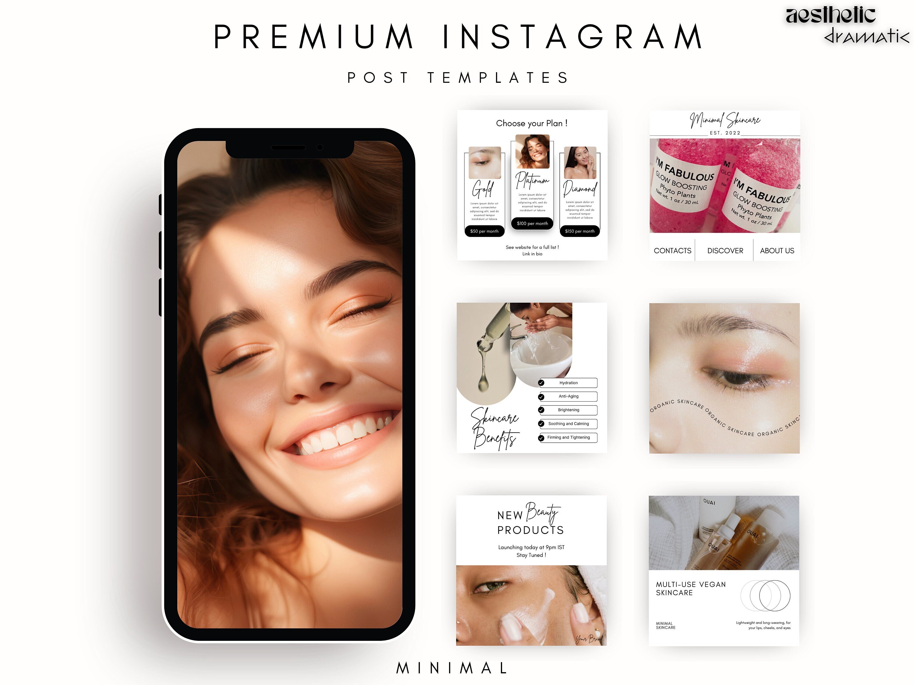 Rich Girl Aesthetic Instagram Post Template, That Girl Instagram Post ...