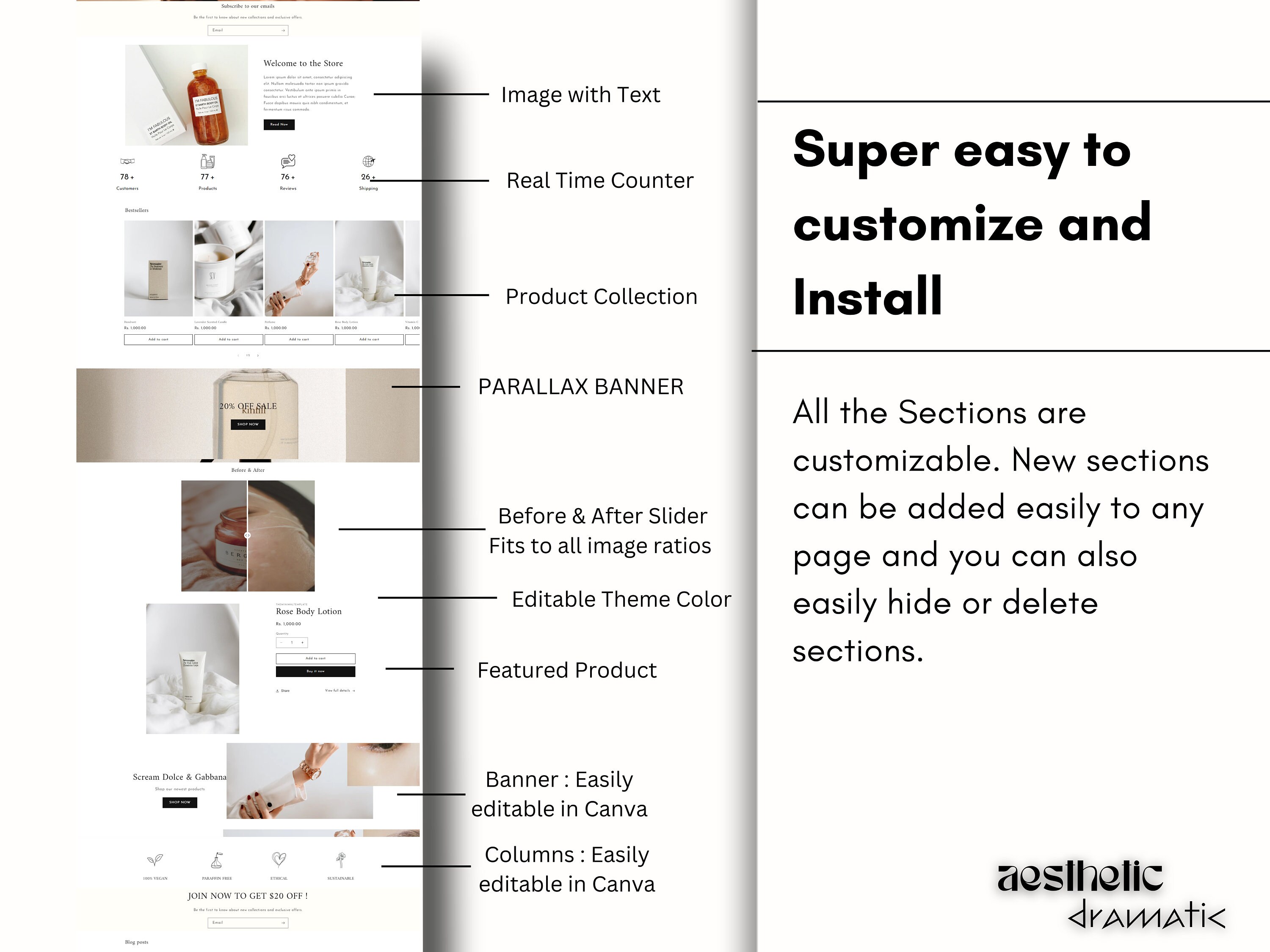Minimal Shopify Website, Aesthetic Shopify Theme, Clean Shopify ...